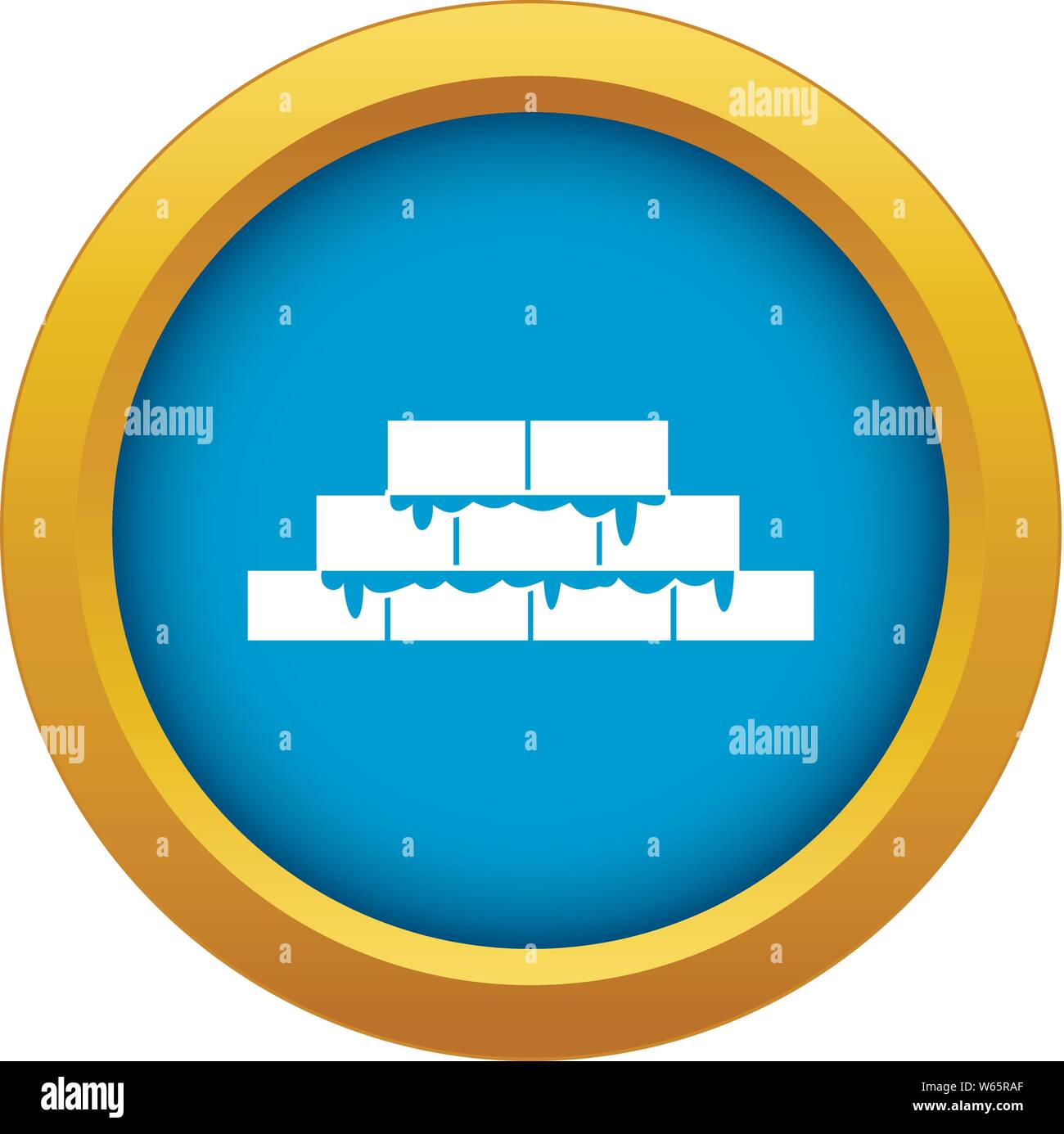 Brickwork icon blue vector isolated Stock Vector Image & Art - Alamy