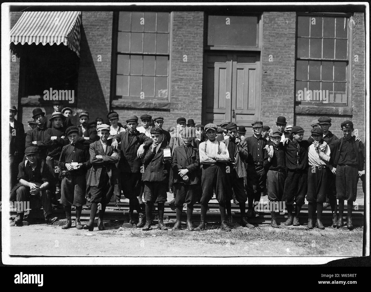 Group in front of Indian Orchard Mfg. Co. Everyone in photo was working ...