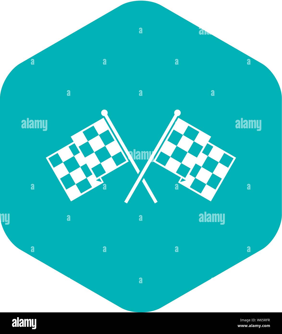 Checkered racing flags icon, simple style Stock Vector Image & Art - Alamy