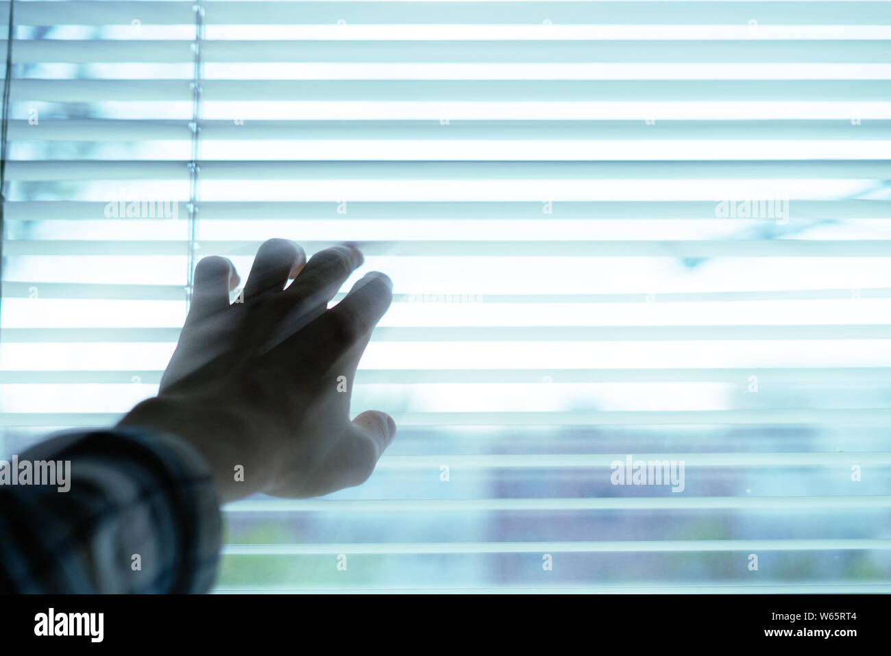 good morning and home bedroom, sun ray through the jalousie on the ...