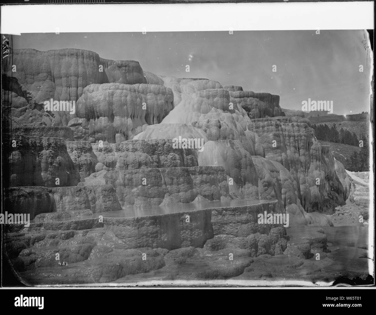 Group of lower basins on the main terrace, Yellowstone Stock Photo - Alamy