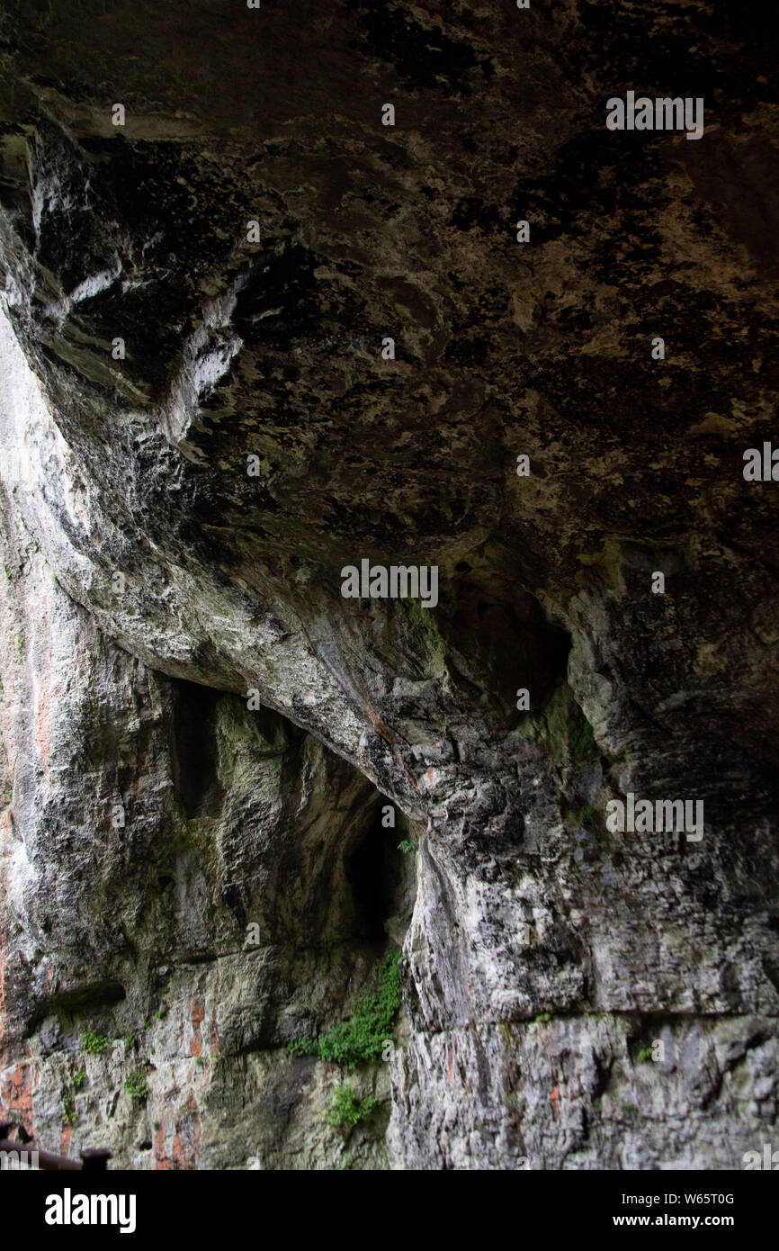 Peak District caves. Derbyshire, UK. The Devil's Arse Stock Photo - Alamy