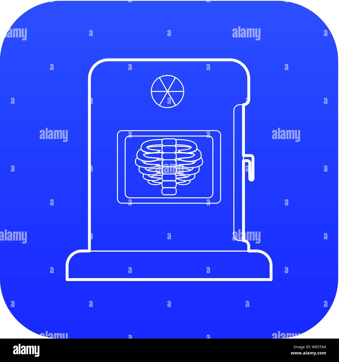 X-ray apparatus icon blue vector Stock Vector Image & Art - Alamy