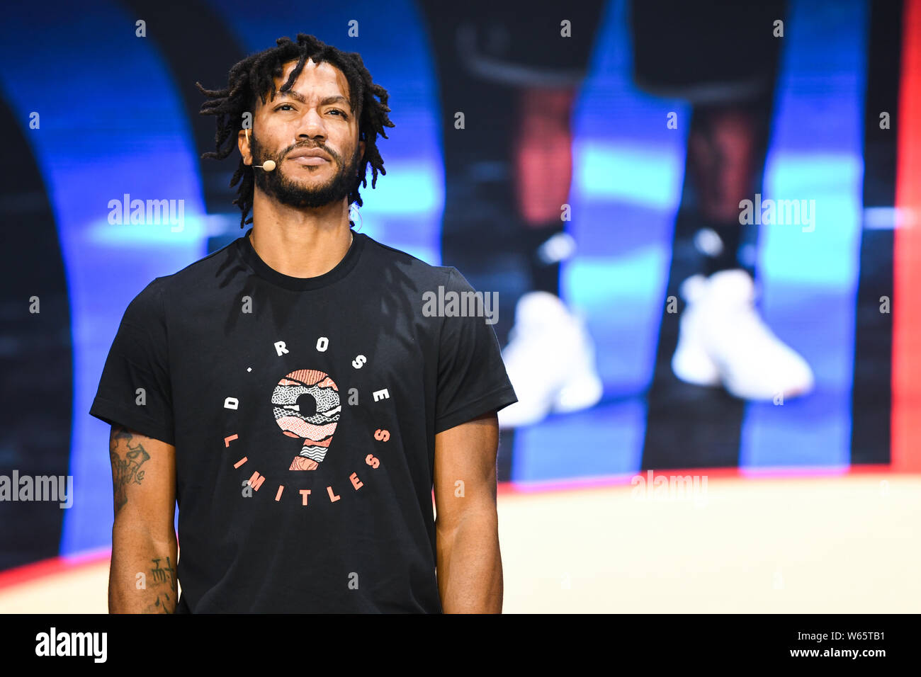 NBA star Derrick Rose of Minnesota Timberwolves attends a fan meeting ...