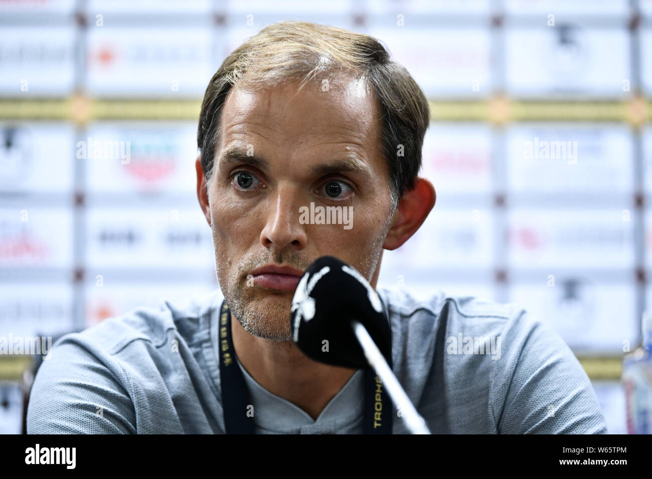 Head coach Thomas Tuchel of Paris Saint-Germain attends a press ...