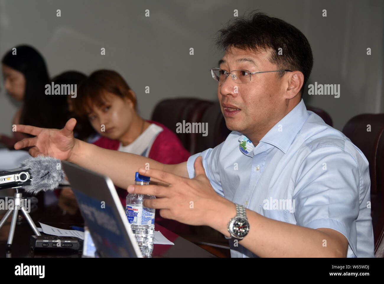 Zhang Xuejun, vice chief of the Changchun Institute of Optics, Fine Mechanics and Physics (CIOMP ...