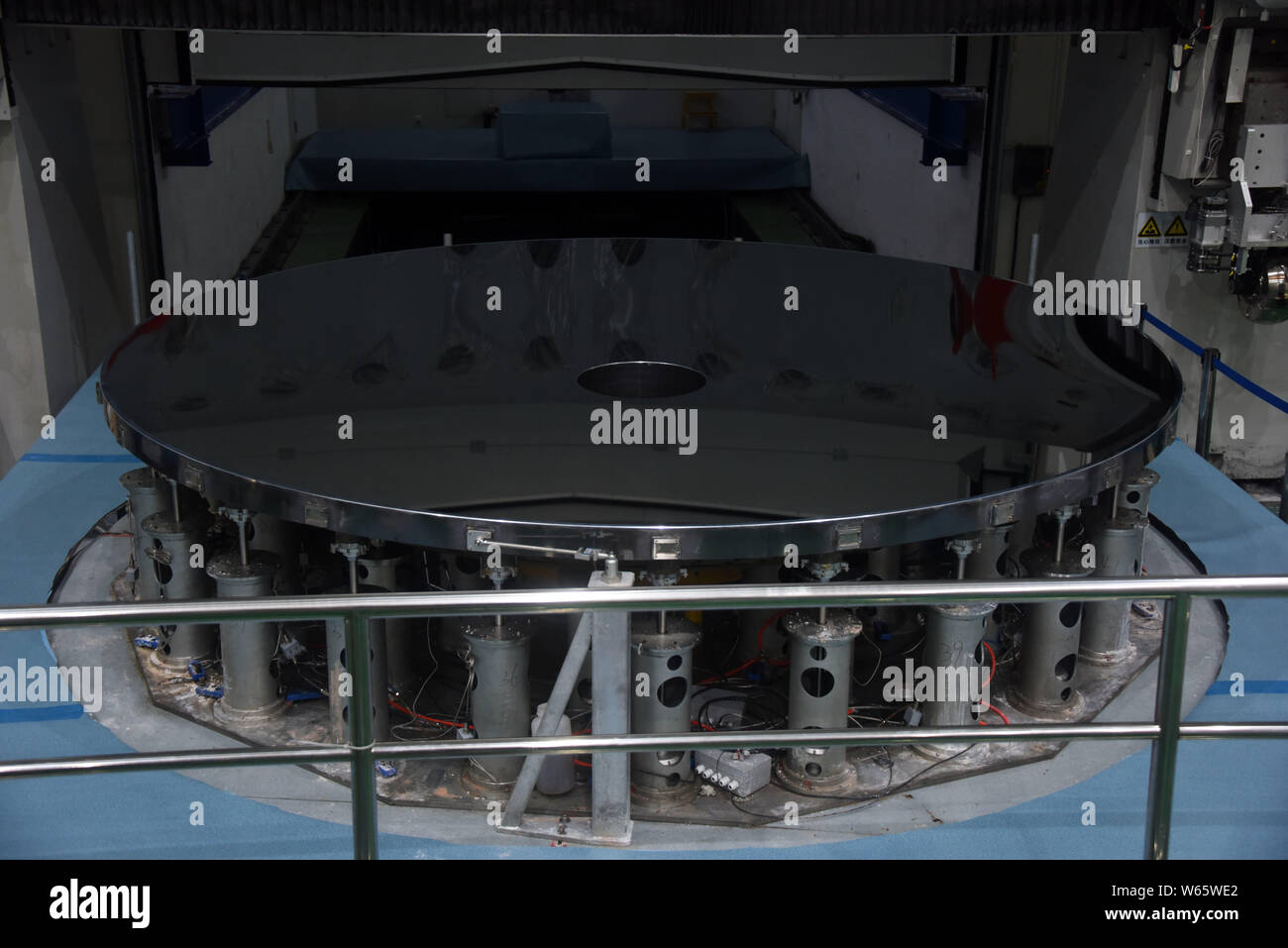 View of the silicon carbide (SiC) single reflector with a diameter of 4 ...