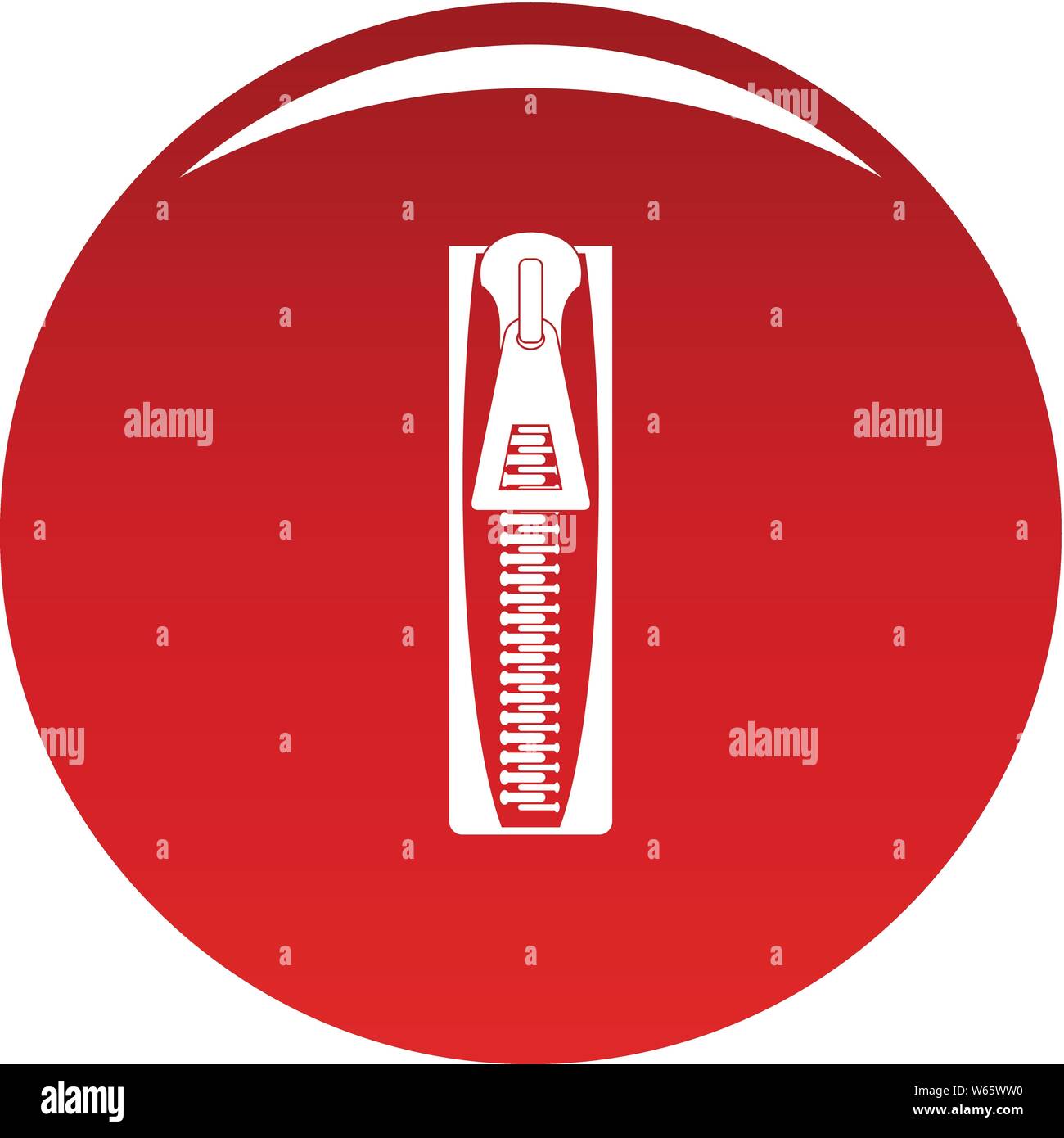 Zip icon. Simple illustration of zip vector icon for any design red ...