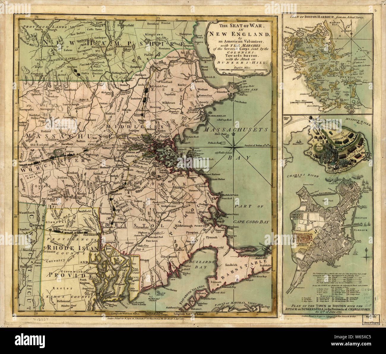 1750 map of england hi-res stock photography and images - Alamy