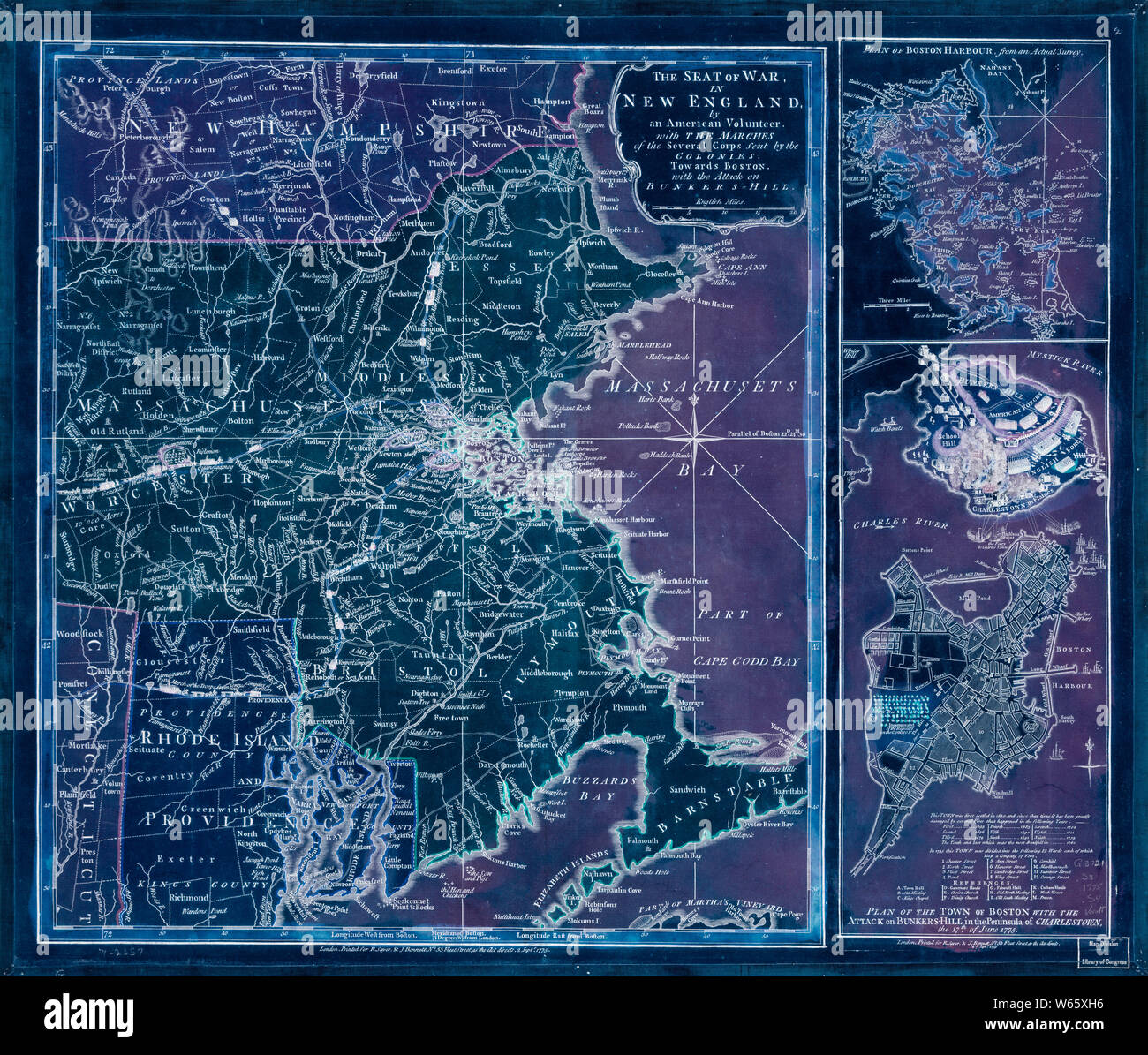 1750 map of england hi-res stock photography and images - Alamy