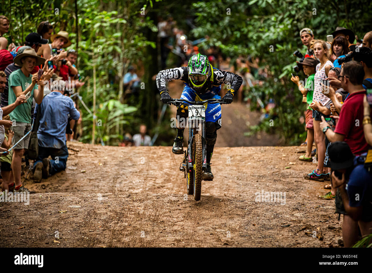APRIL 26, 2014 - CAIRNS, AUSTRALIA. Sam Hill (AUS) sprinting towards ...