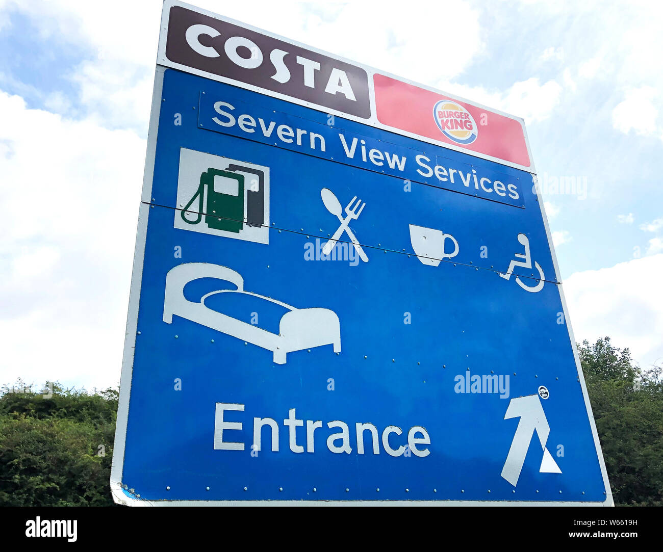 Embargoed to 0001 Thursday August 1 Road sign showing Severn View ...