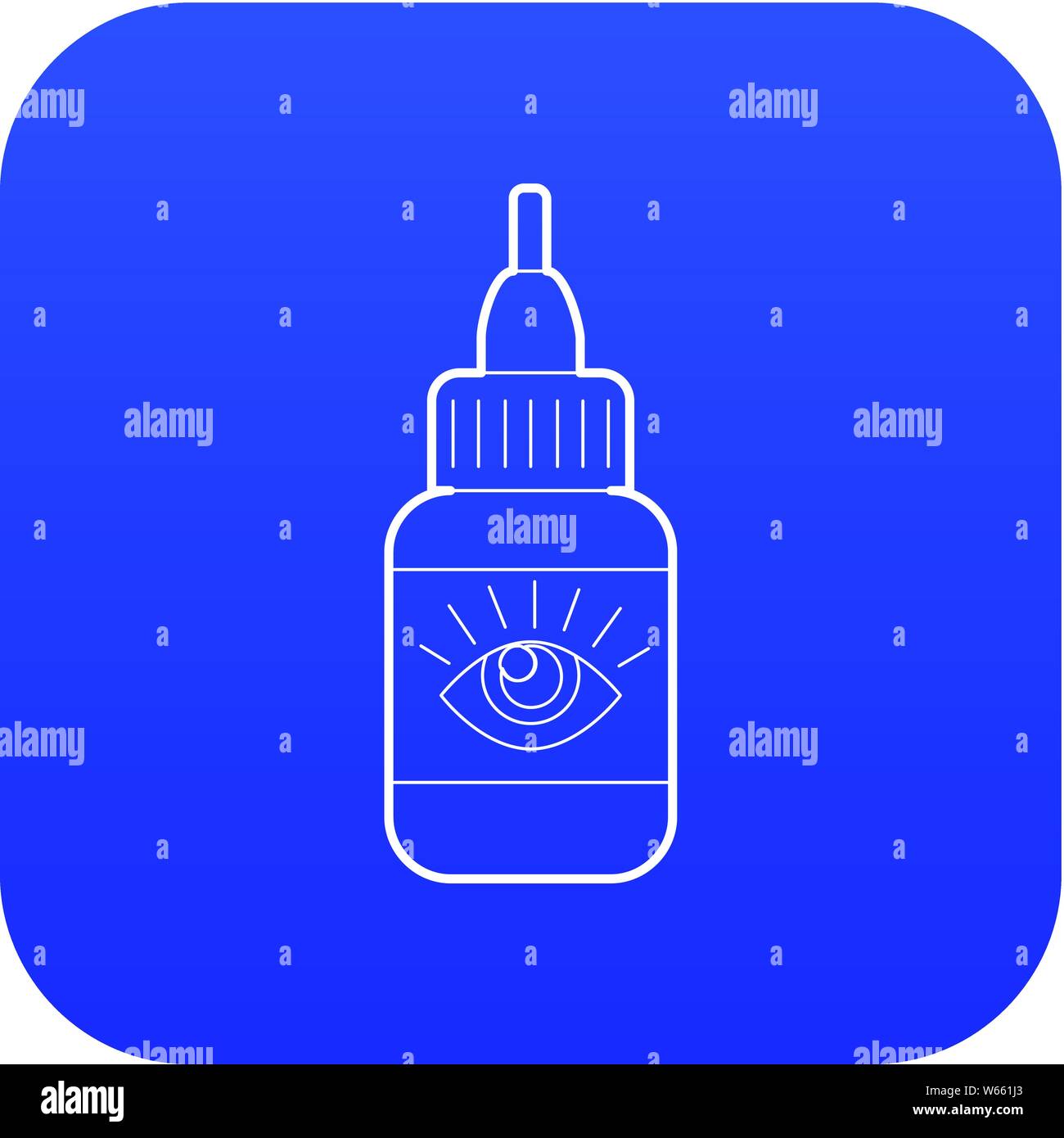 Eye drops icon blue vector Stock Vector Image & Art - Alamy