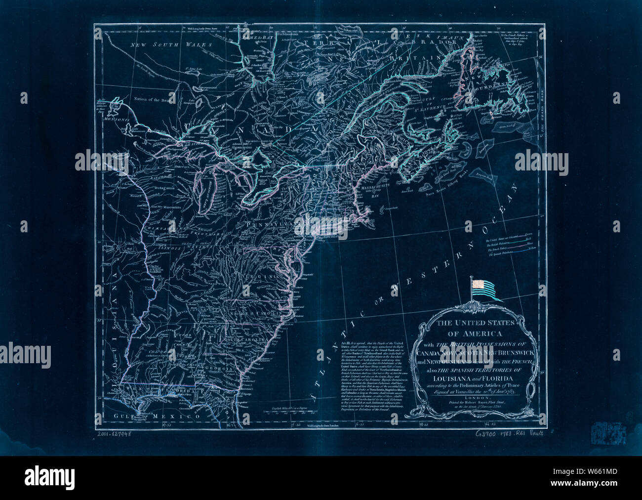 Map of united states 1786 hi-res stock photography and images - Alamy