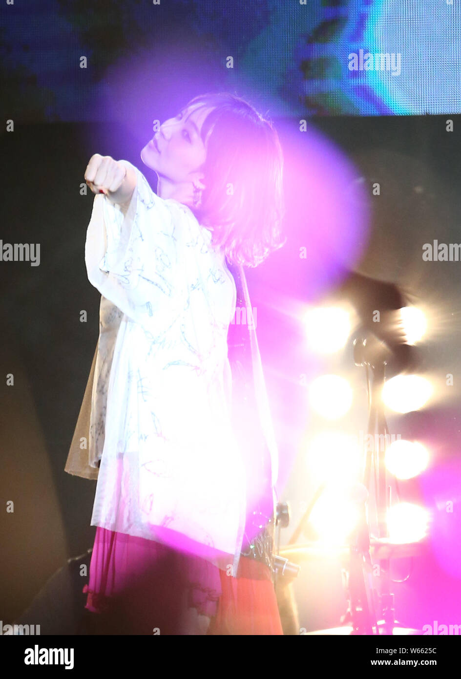 **TAIWAN OUT**Japanese singer Risa Oribe, better known by her stage ...