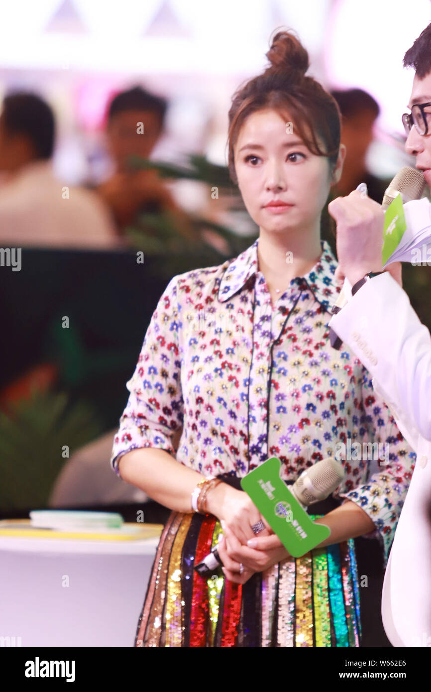 Taiwanese actress Ruby Lin attends a promotional event for Dettol in ...