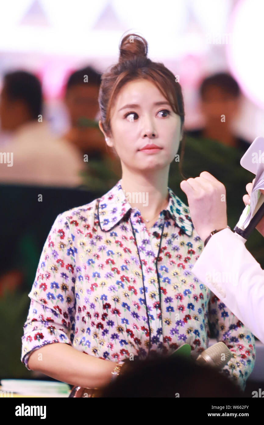 Taiwanese actress Ruby Lin attends a promotional event for Dettol in ...