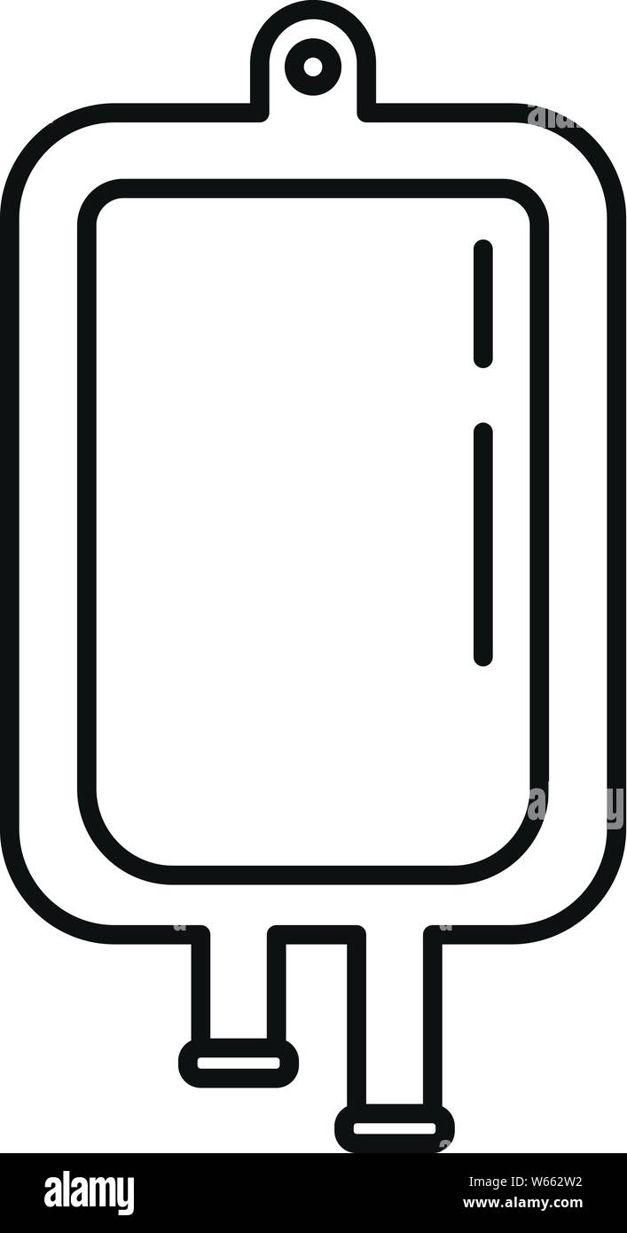 Blood pack icon. Outline blood pack vector icon for web design isolated ...