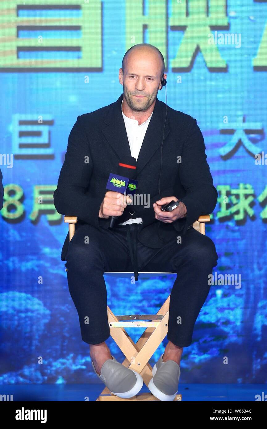 English actor Jason Statham attends a premiere event for new movie "The ...