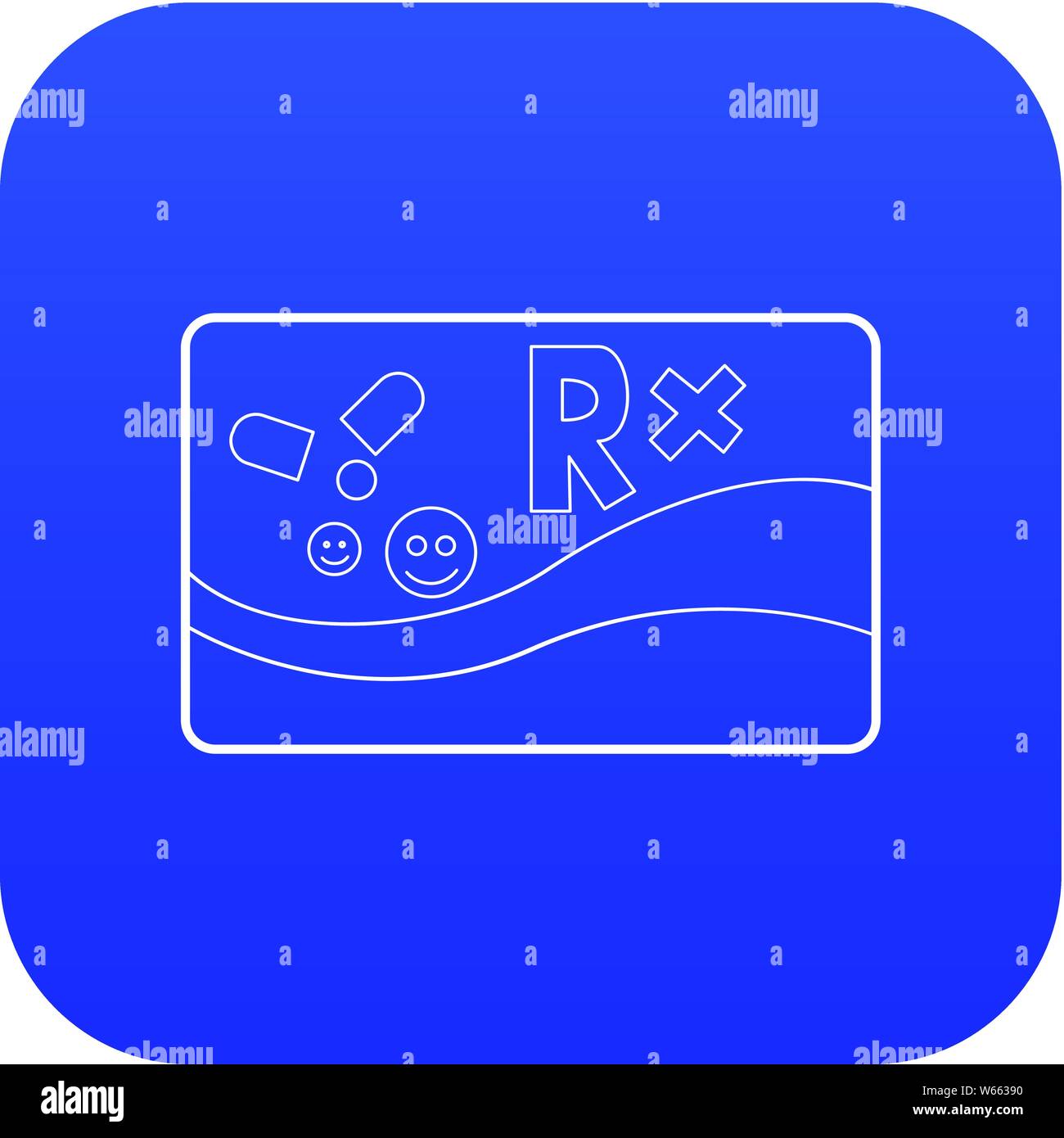 Medical card chronic diseases icon blue vector Stock Vector Image & Art ...