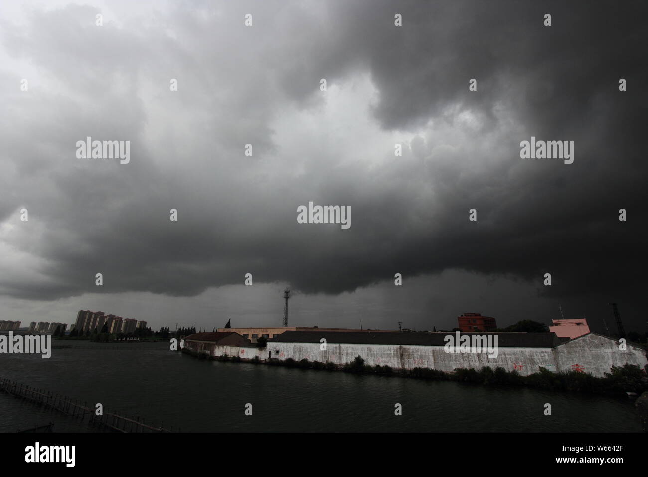 Scenery of the rolling clouds as Typhoon Ampil, the tenth typhoon of ...