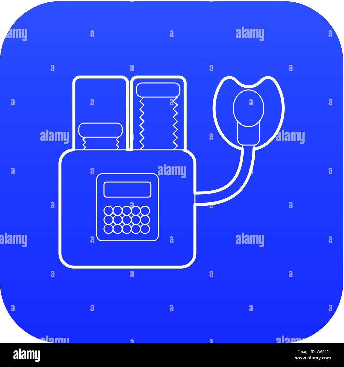 Apparatus for artificial respiration icon blue vector Stock Vector ...