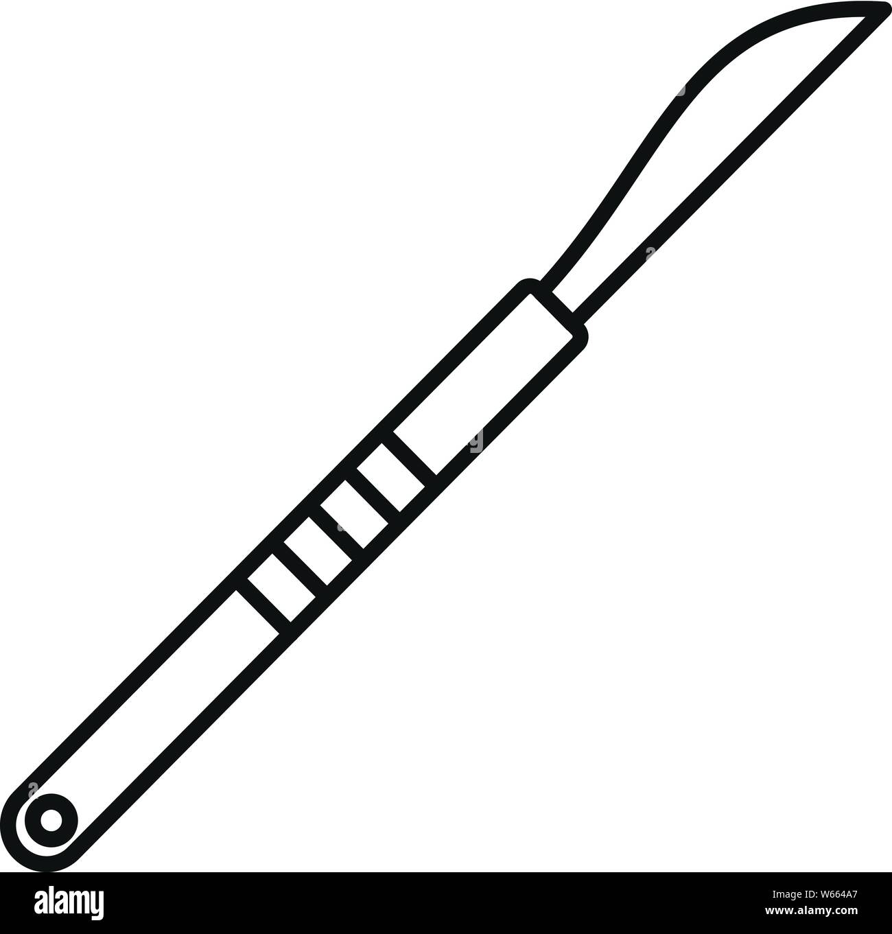 Scalpel icon. Outline scalpel vector icon for web design isolated on ...