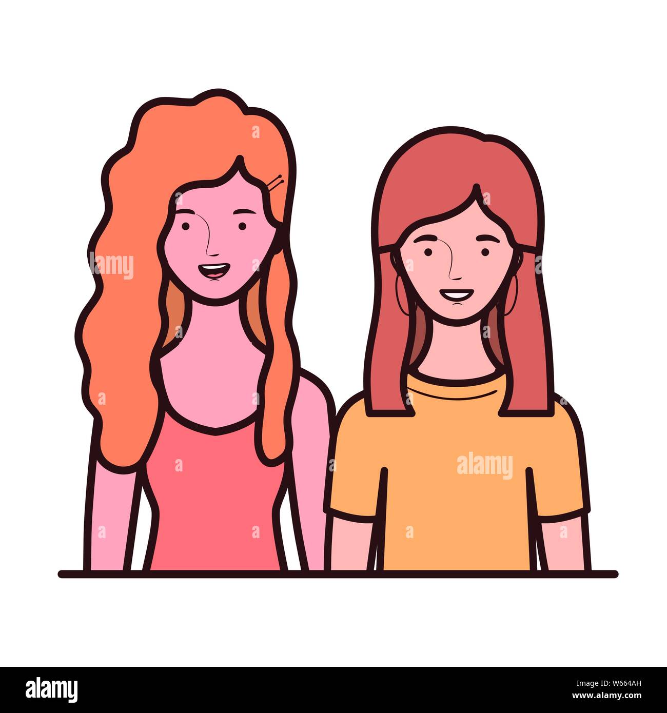 young women on white background Stock Vector Image & Art - Alamy