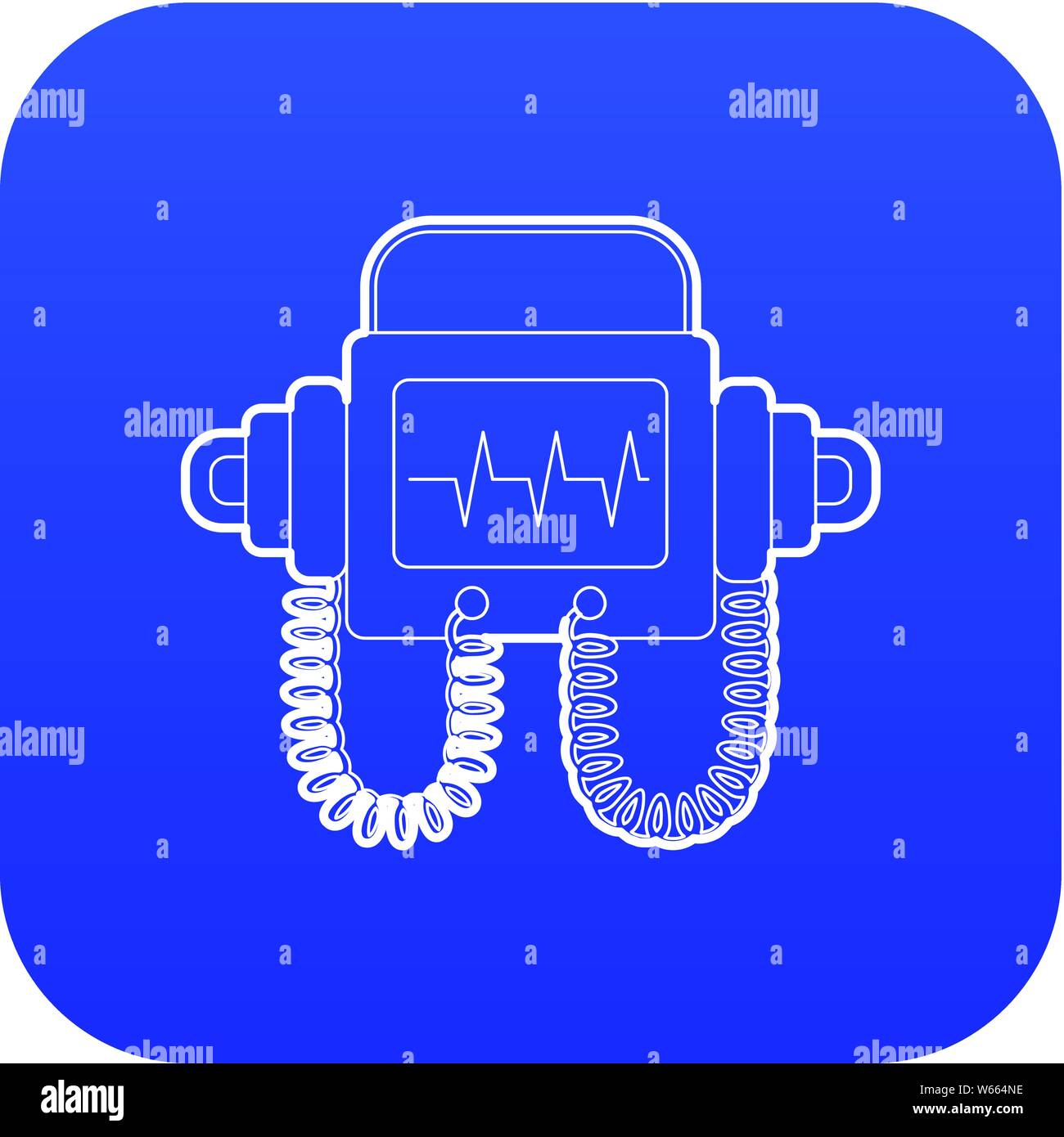 Defibrillator icon blue vector Stock Vector Image & Art - Alamy