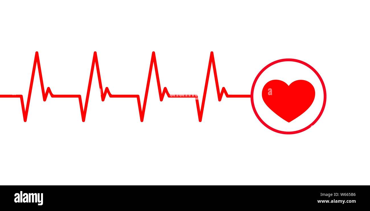 Heart rate graph ecg illustration hi-res stock photography and images ...