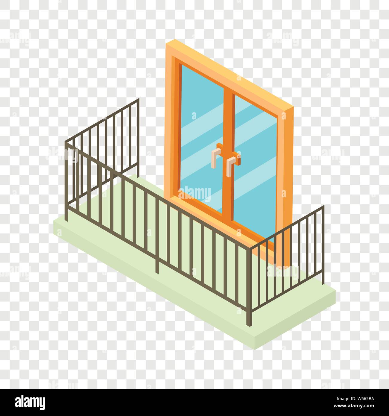Balcony icon, isometric 3d style Stock Vector Image & Art - Alamy