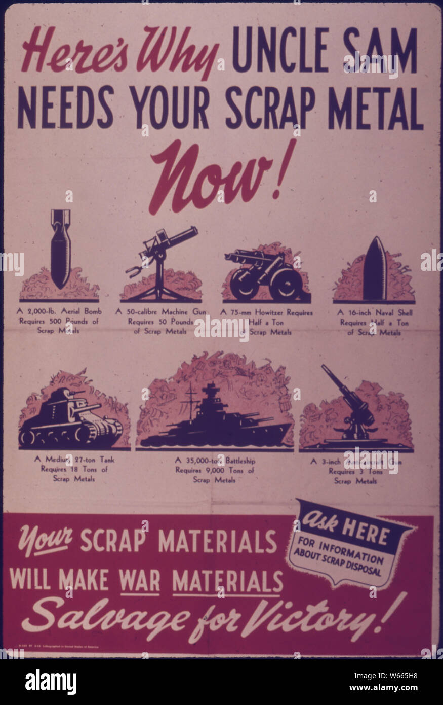 Here's Why Uncle Sam Needs Your Scrap Metal Now! Stock Photo - Alamy