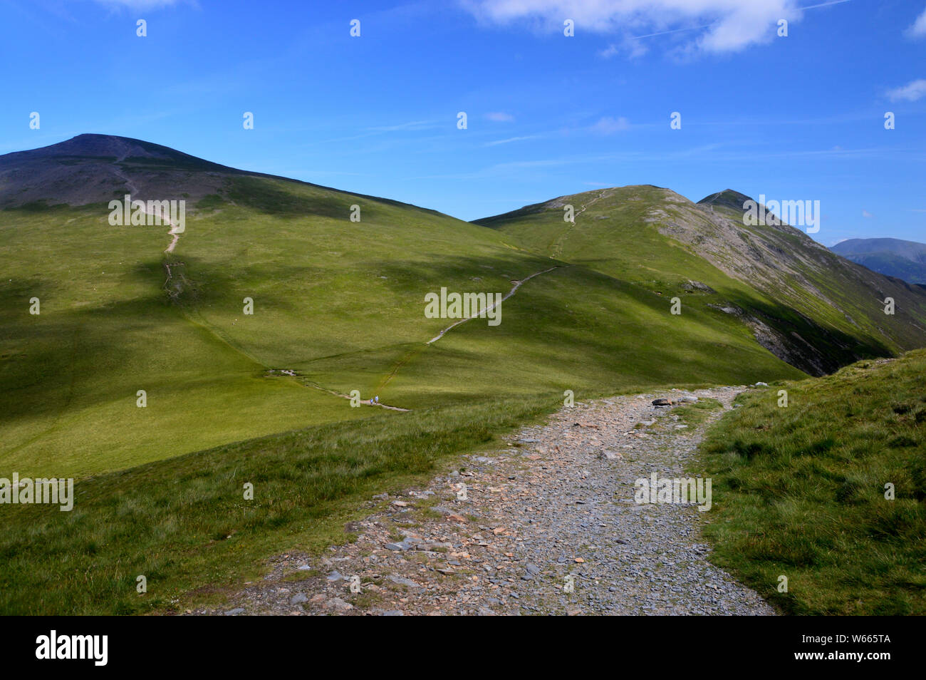 Sand Hill and the Wainwright Grisedale Pike from the Pile of Stones on ...
