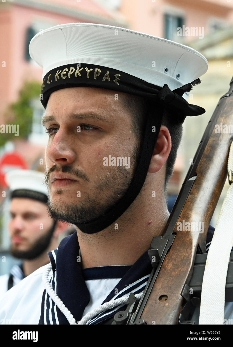 21st May, Corfu, celebrating unification with Greece. Parades ...