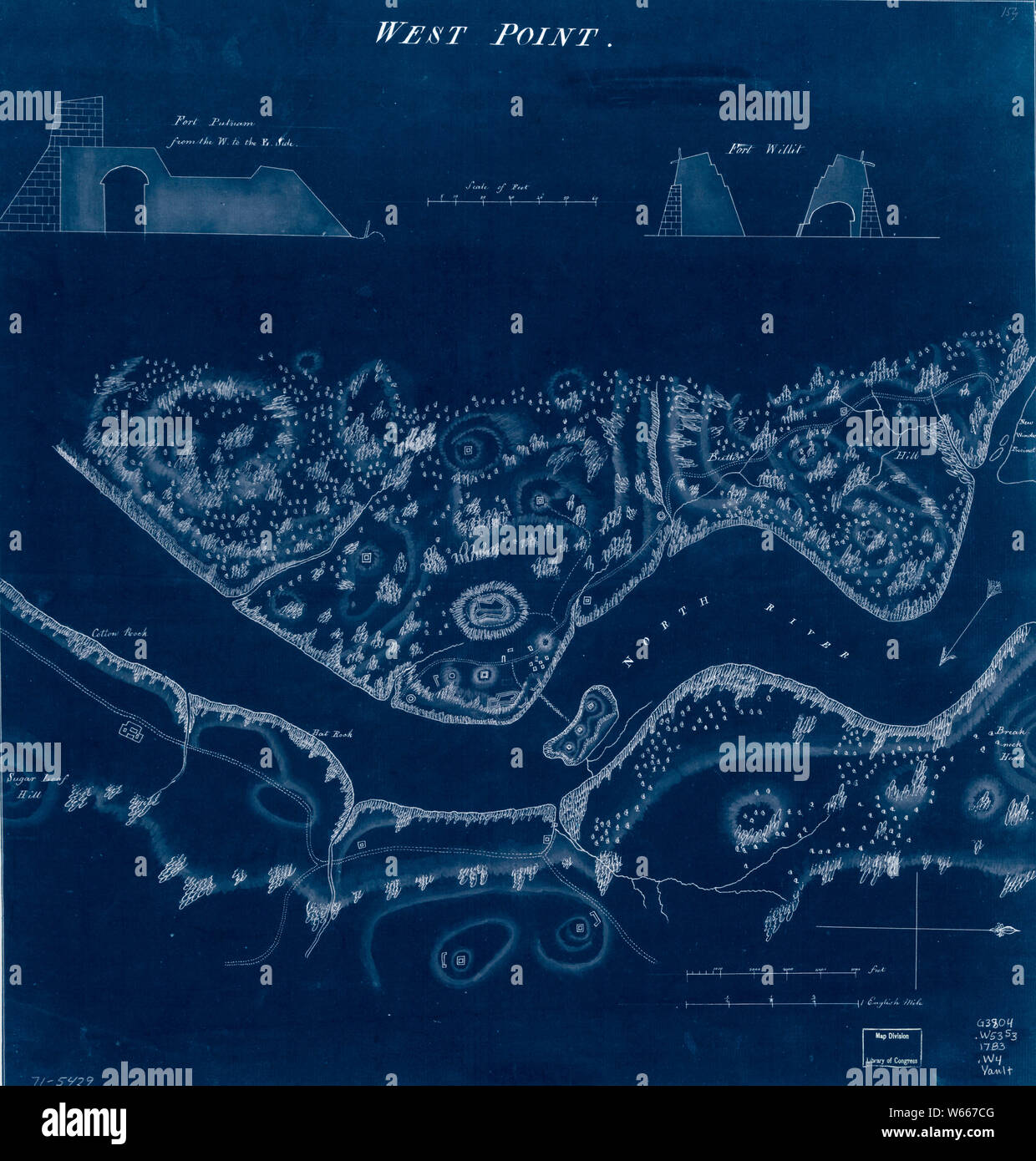 American Revolutionary War Era Maps 1750-1786 990 West Point Inverted ...