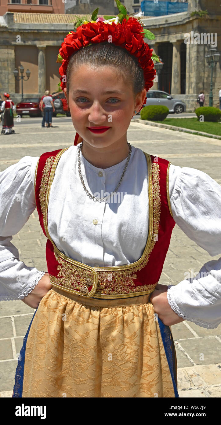 21st May, Corfu, celebrating unification with Greece. Parades ...