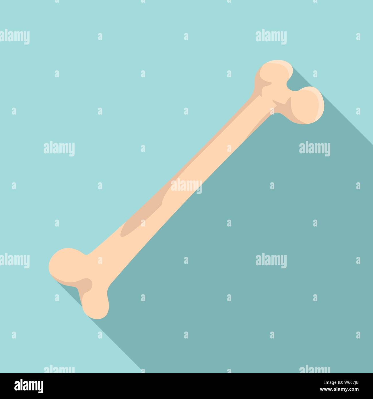 Human bone icon. Flat illustration of human bone vector icon for web ...