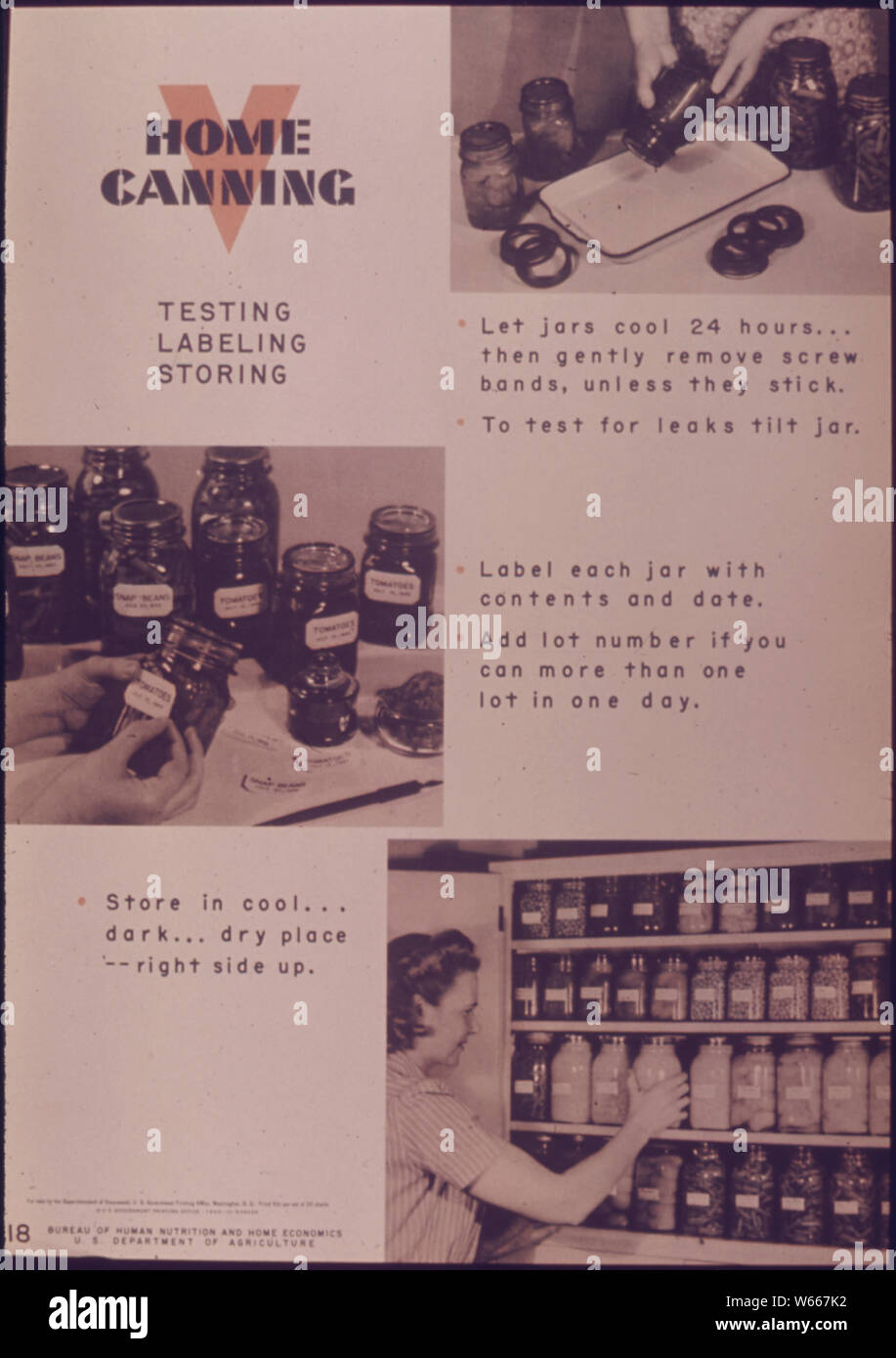 Home Canning Testing, Labeling, Storing Stock Photo - Alamy