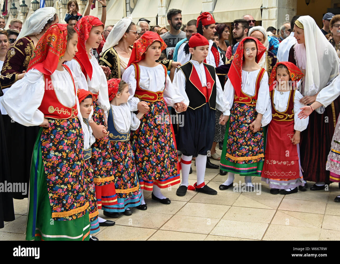 21st May, Corfu, celebrating unification with Greece. Parades ...