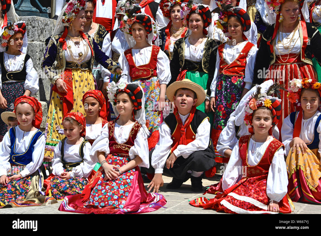 21st May, Corfu, celebrating unification with Greece. Parades ...
