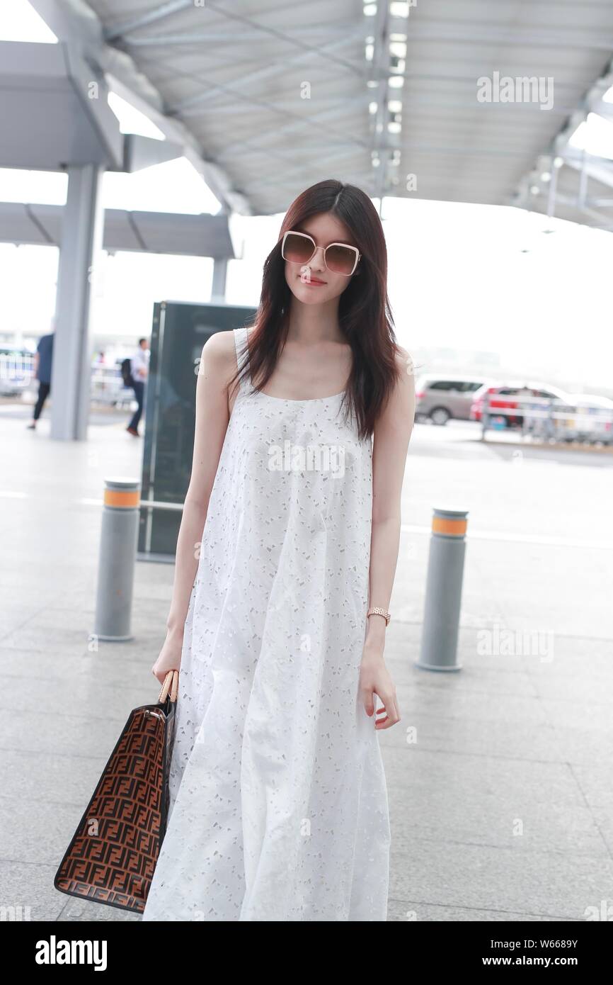 Chinese model He Sui is pictured at an airport in Shanghai, China, 2 ...