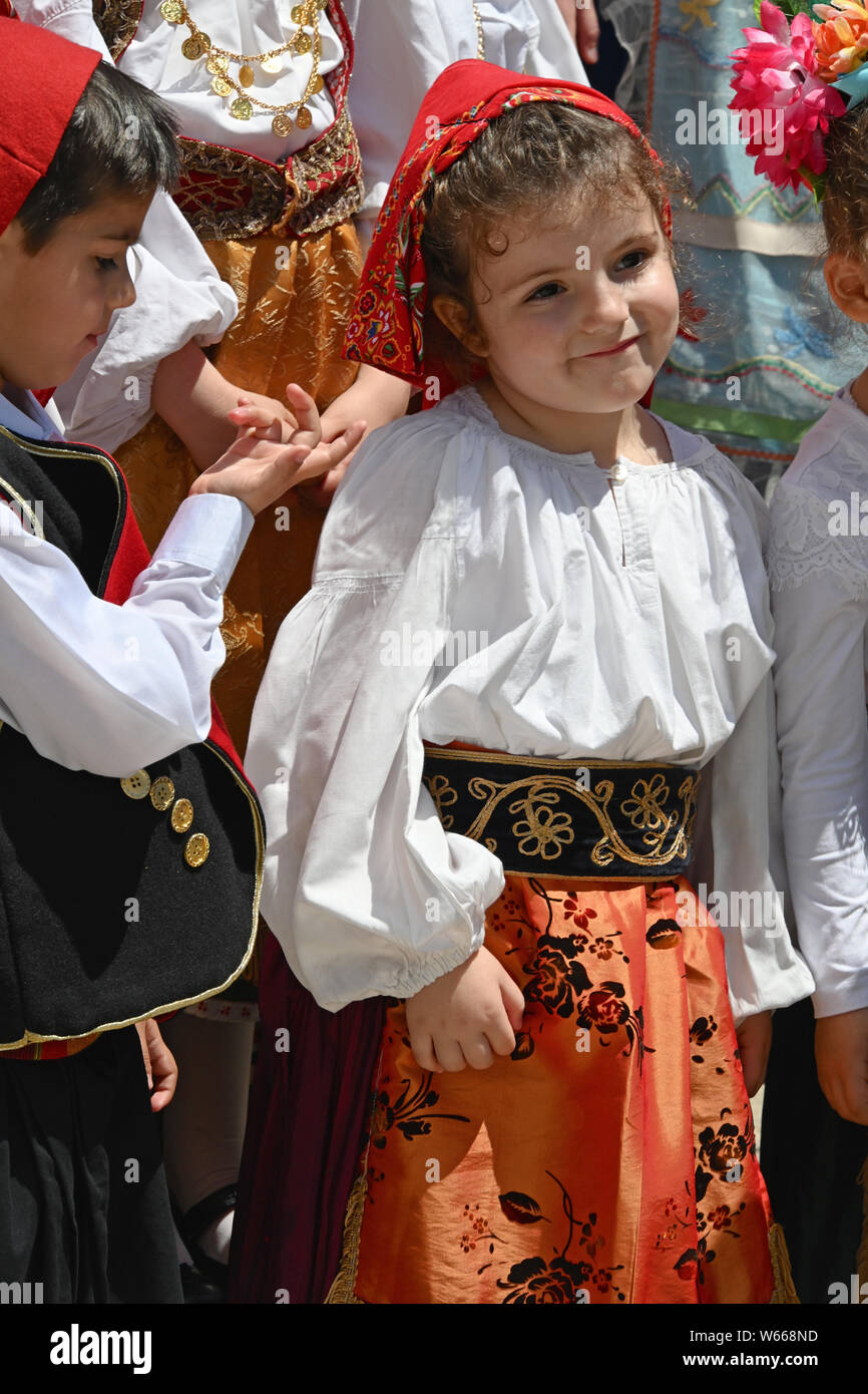 21st May, Corfu, celebrating unification with Greece. Parades ...