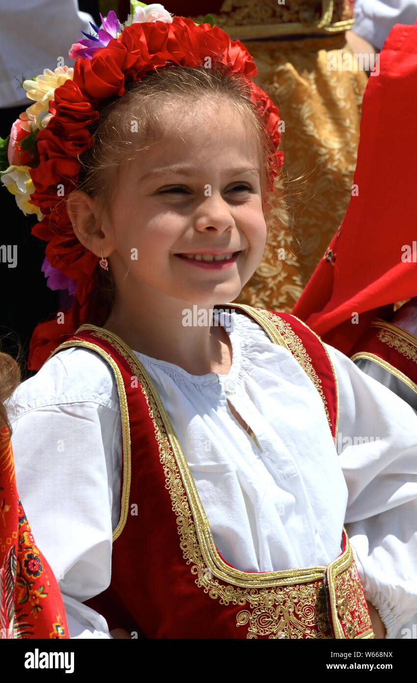 21st May, Corfu, celebrating unification with Greece. Parades ...