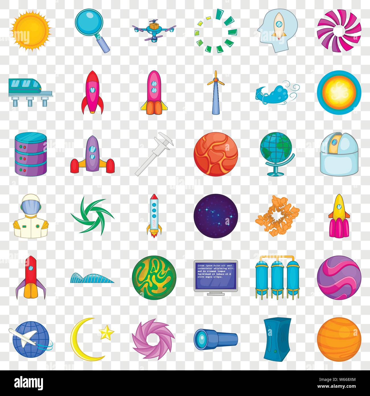 Rocket icons set, cartoon style Stock Vector Image & Art - Alamy