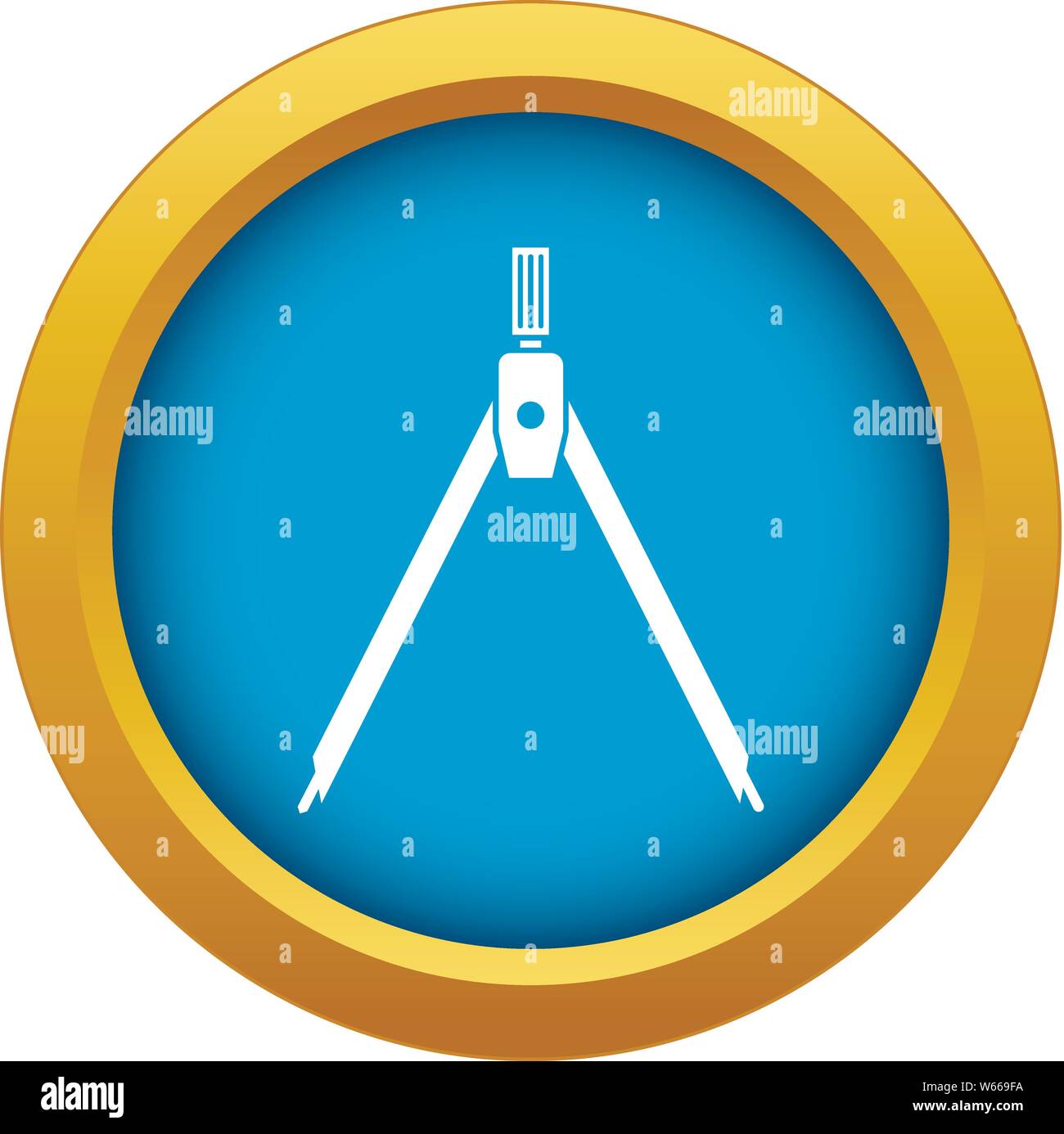 Drawing compass icon blue vector isolated Stock Vector Image & Art - Alamy