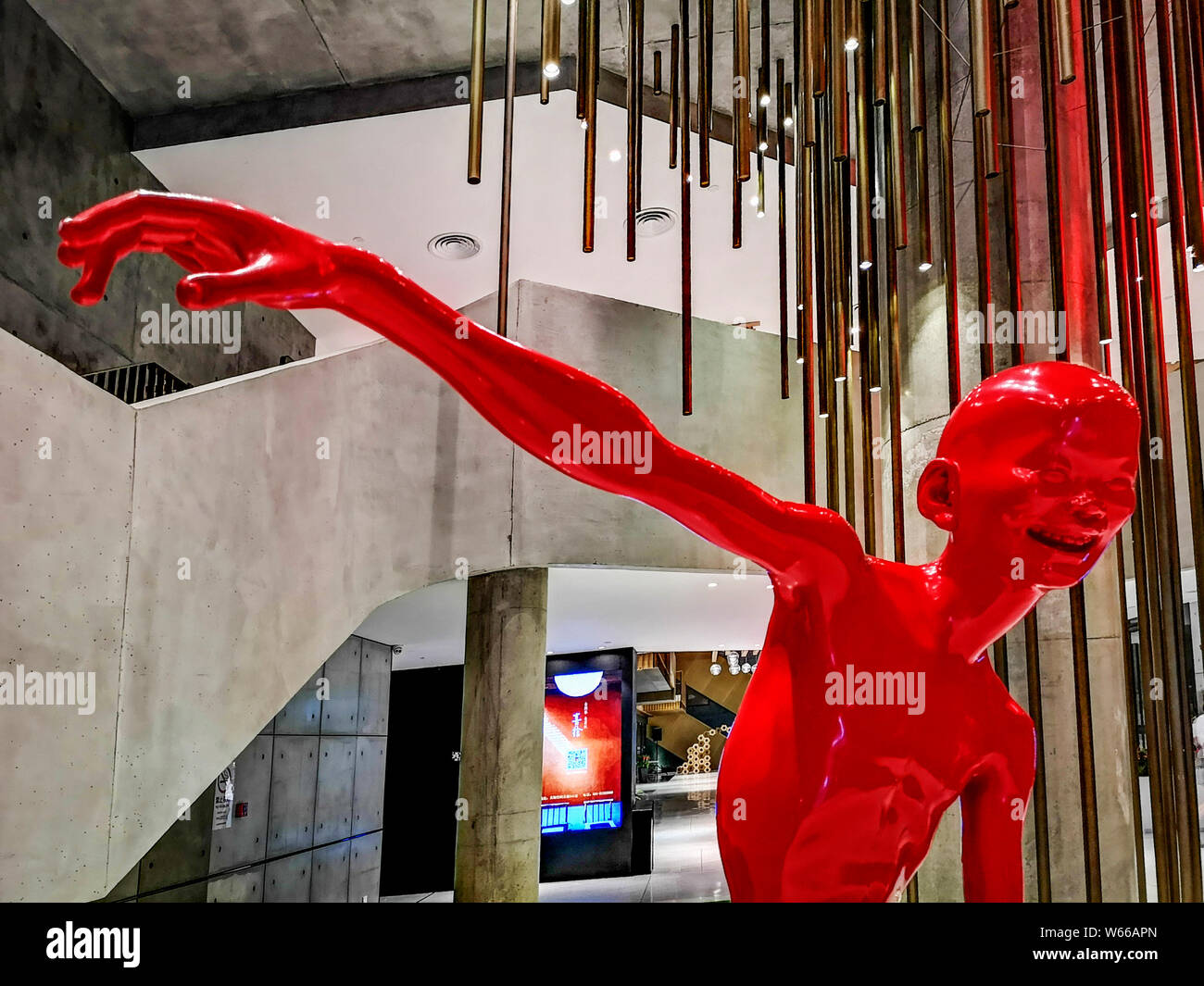View of a "Red Memory± sculpture by Chinese Neo-Realist artist Chen ...