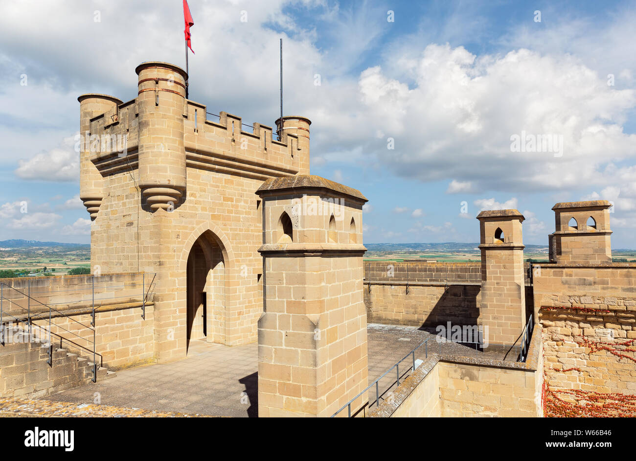 beautiful castle Olite in Spain Stock Photo - Alamy