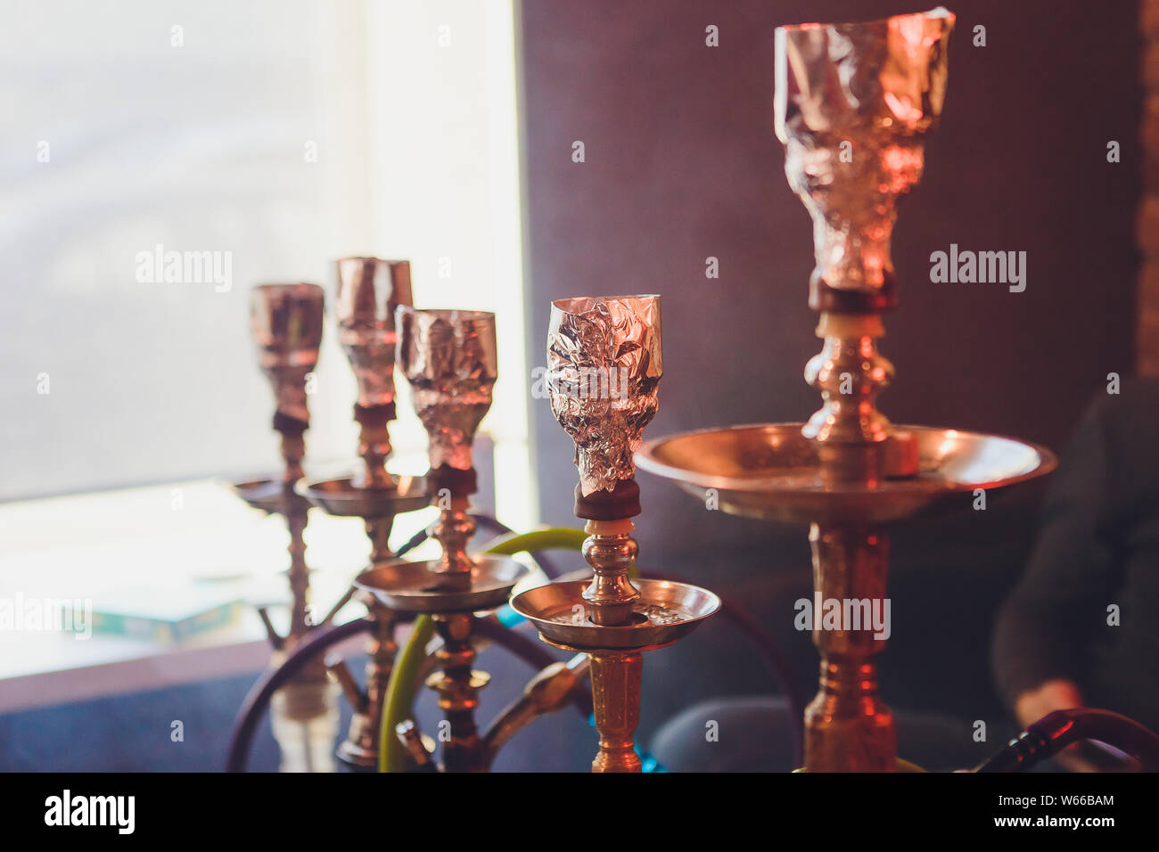 part of the hookah, modern design, on a brick background Stock Photo ...