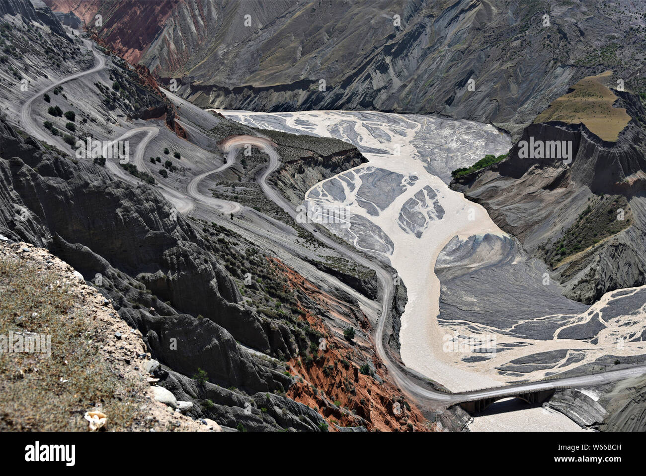 Landscape of the Grand Canyon of Wusu in Wusu city, Ili Kazakh ...