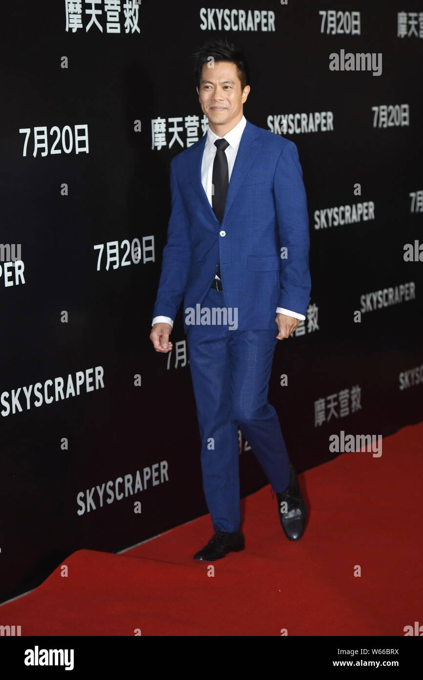American actor Byron Mann arrives on the red carpet for a premiere ...